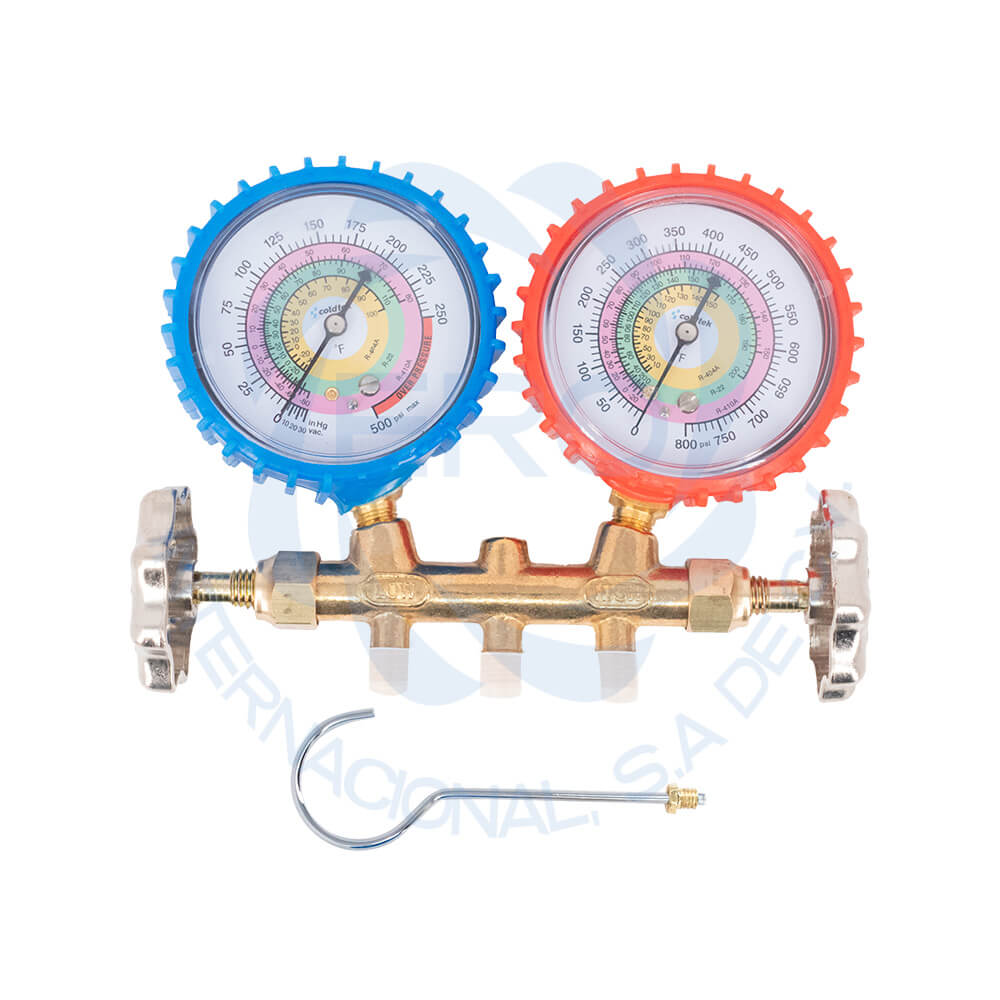Manifold con antivibración y protección en manómetros para gas ...