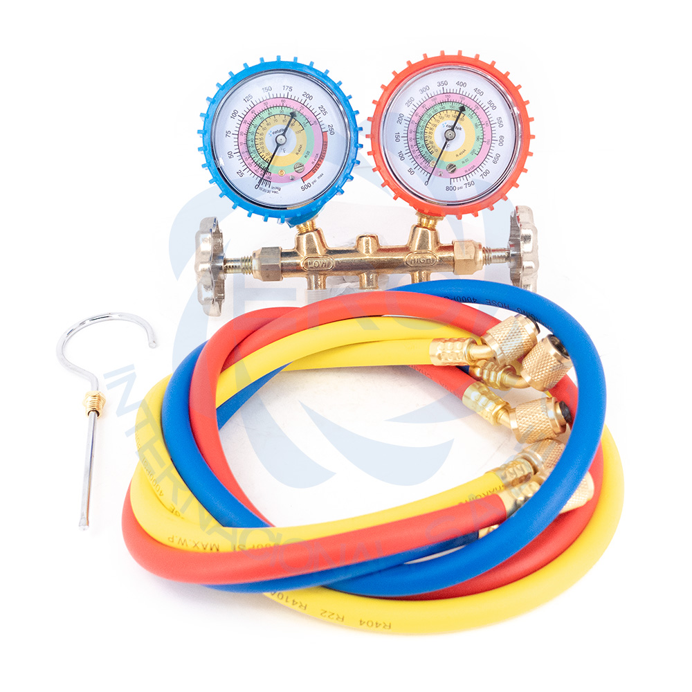 Manifold con antivibración y protección en manómetros para gas ...