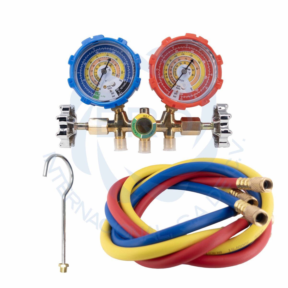 Manifold con antivibración y protección en manómetros para gas ...