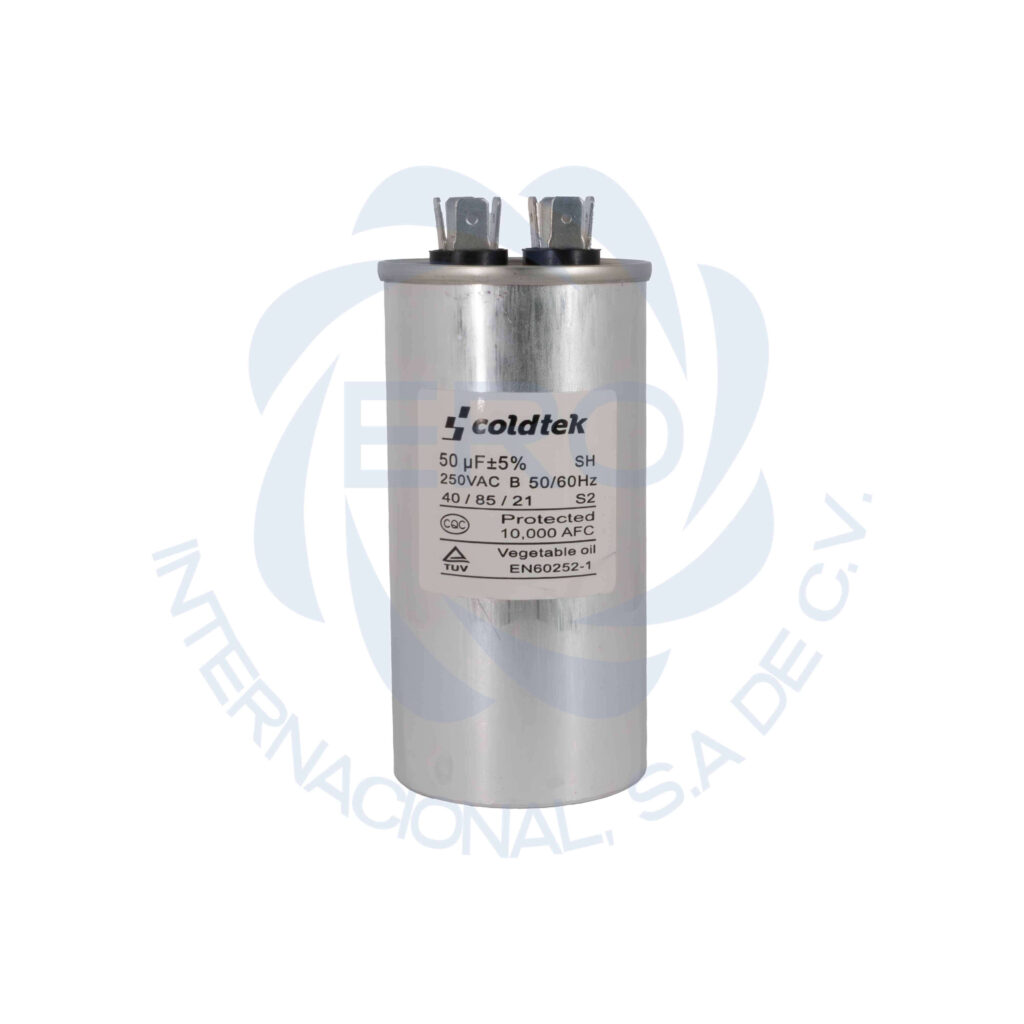 Capacitor de trabajo de aluminio para refrigeración 50uF - ERO ...