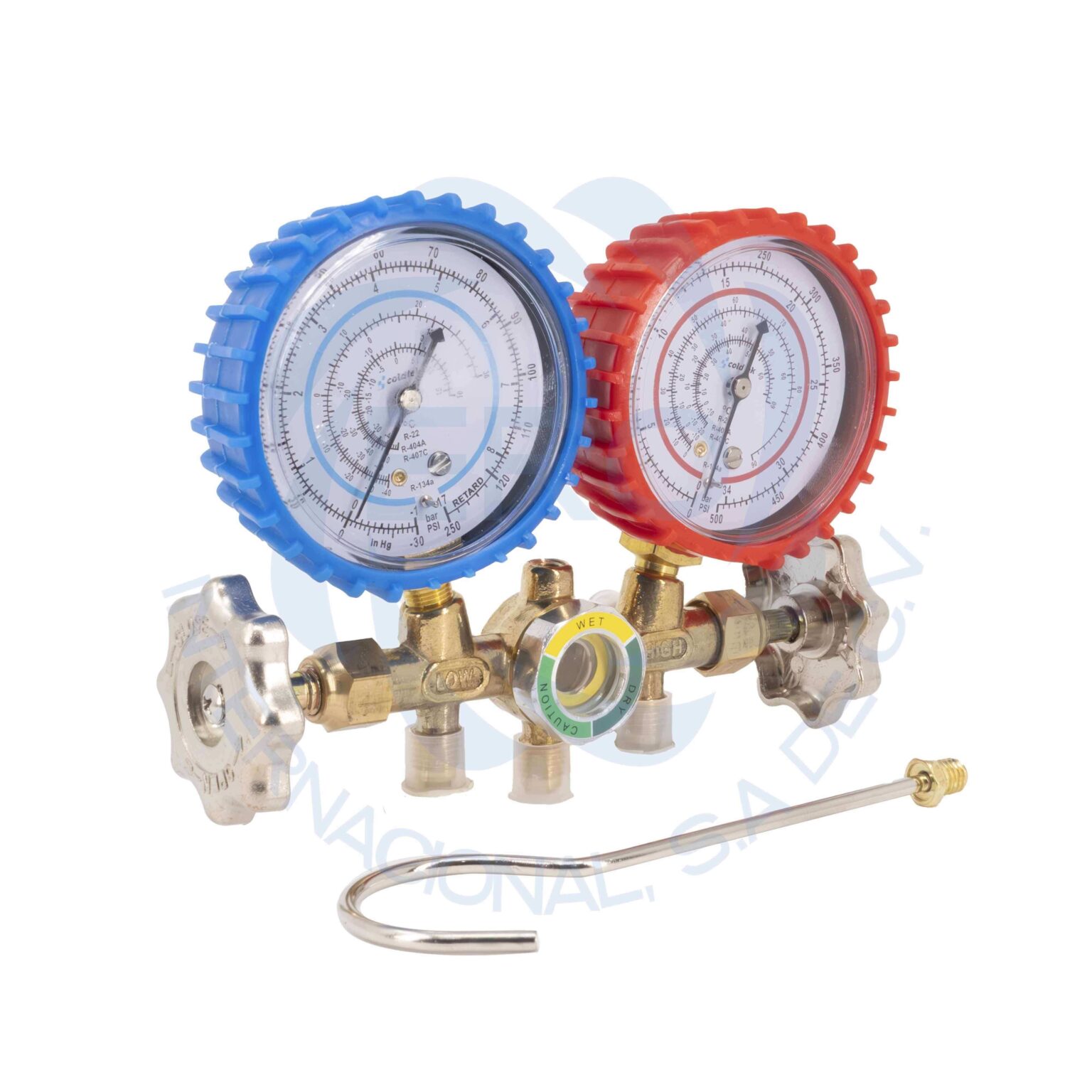 Manifold con antivibración y protección en manómetros para gas ...