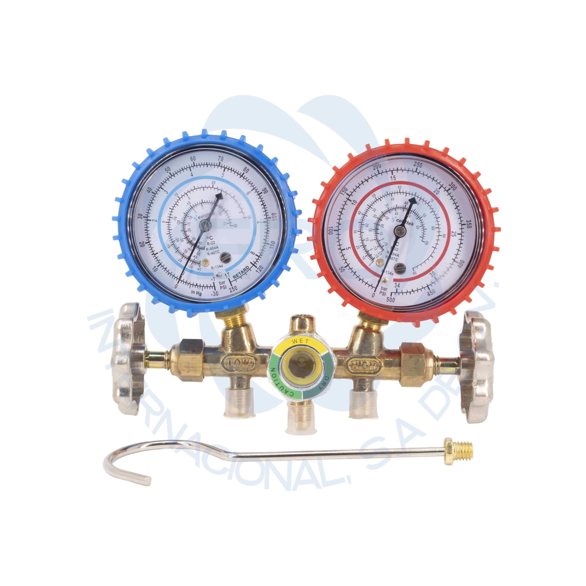 Manifold con antivibración y protección en manómetros para gas ...