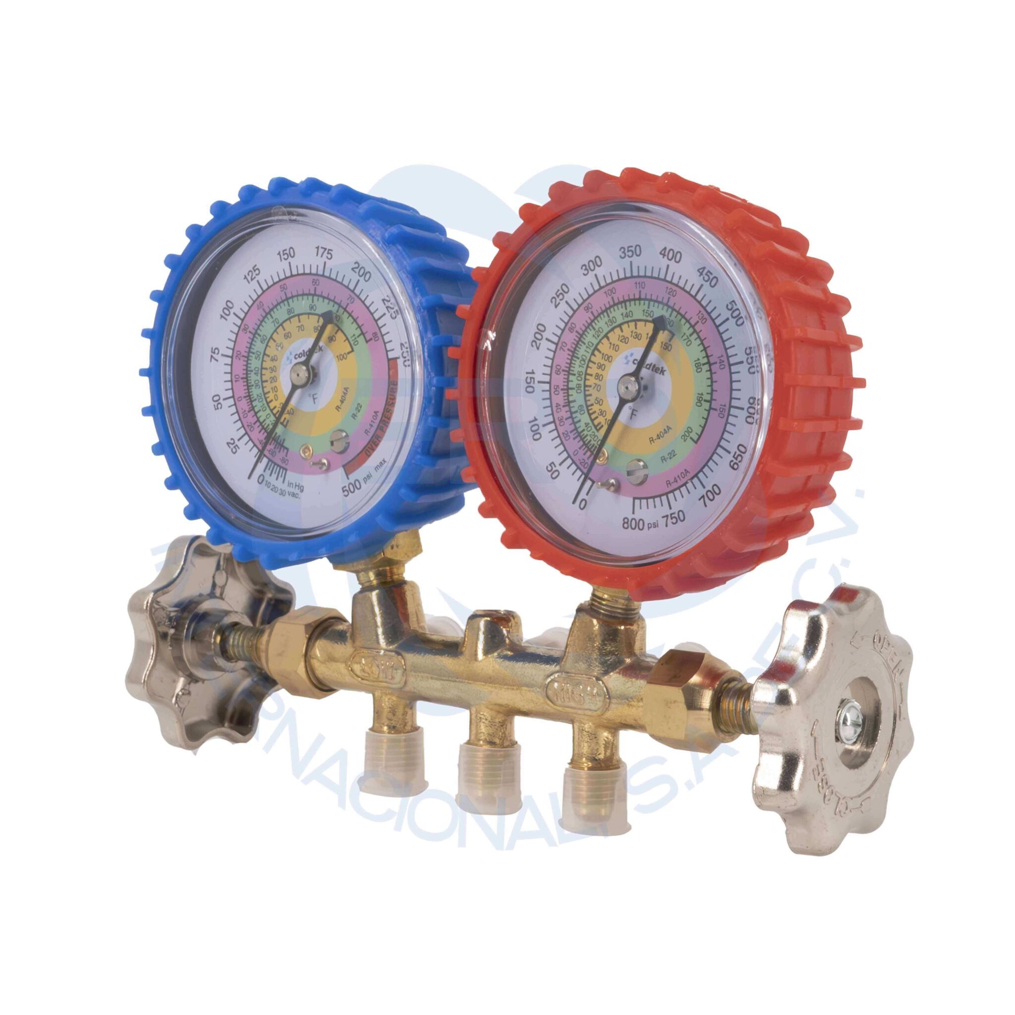 Manifold con antivibración y protección en manómetros para gas ...