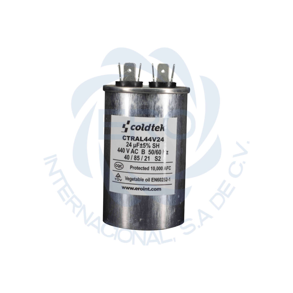 Capacitor de trabajo de aluminio para refrigeración 24uF - ERO ...
