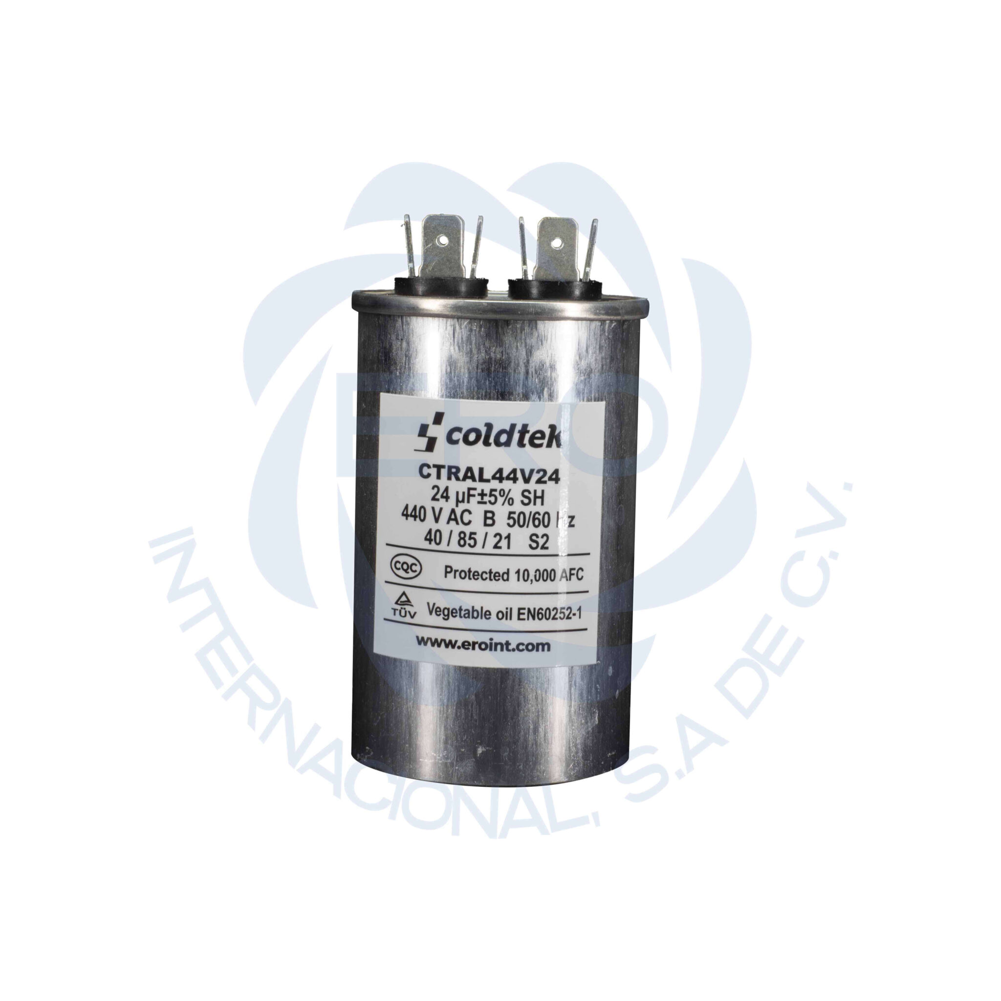 Capacitor de trabajo de aluminio para refrigeración 24uF - ERO ...