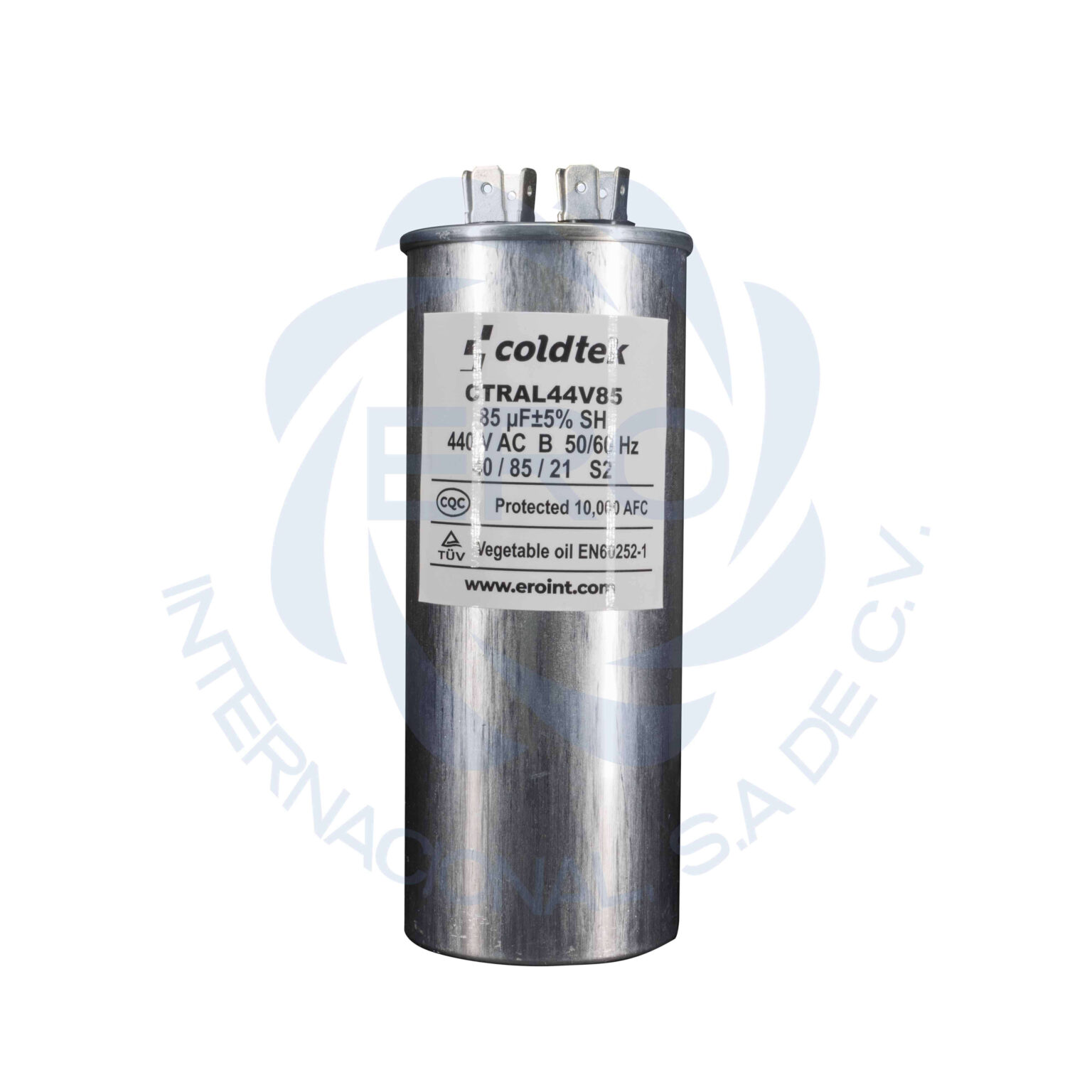 Capacitor de trabajo de aluminio para refrigeración 85uF - ERO ...