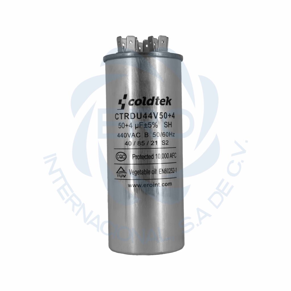 Capacitor de trabajo duales de aluminio para refrigeración 50uF + 4uF ...